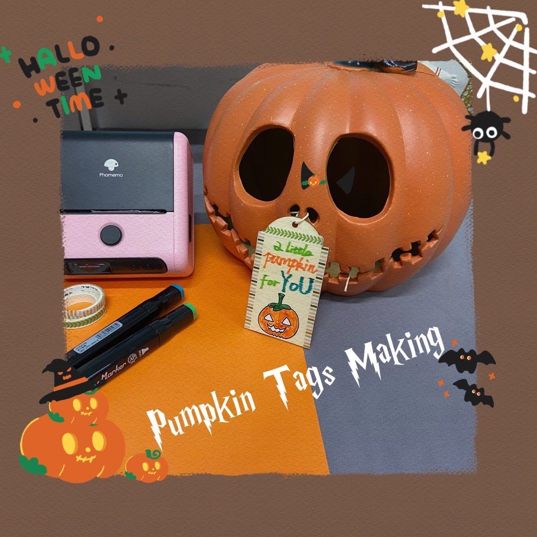 כיף ליל כל הקדושים: איך להכין תגיות דלעת עם מדבקת תווית קטנה – Phomemo