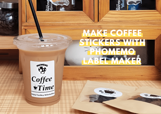 Phomemo Coffee Stickers | How to Make Custom Stickers at Home DIY