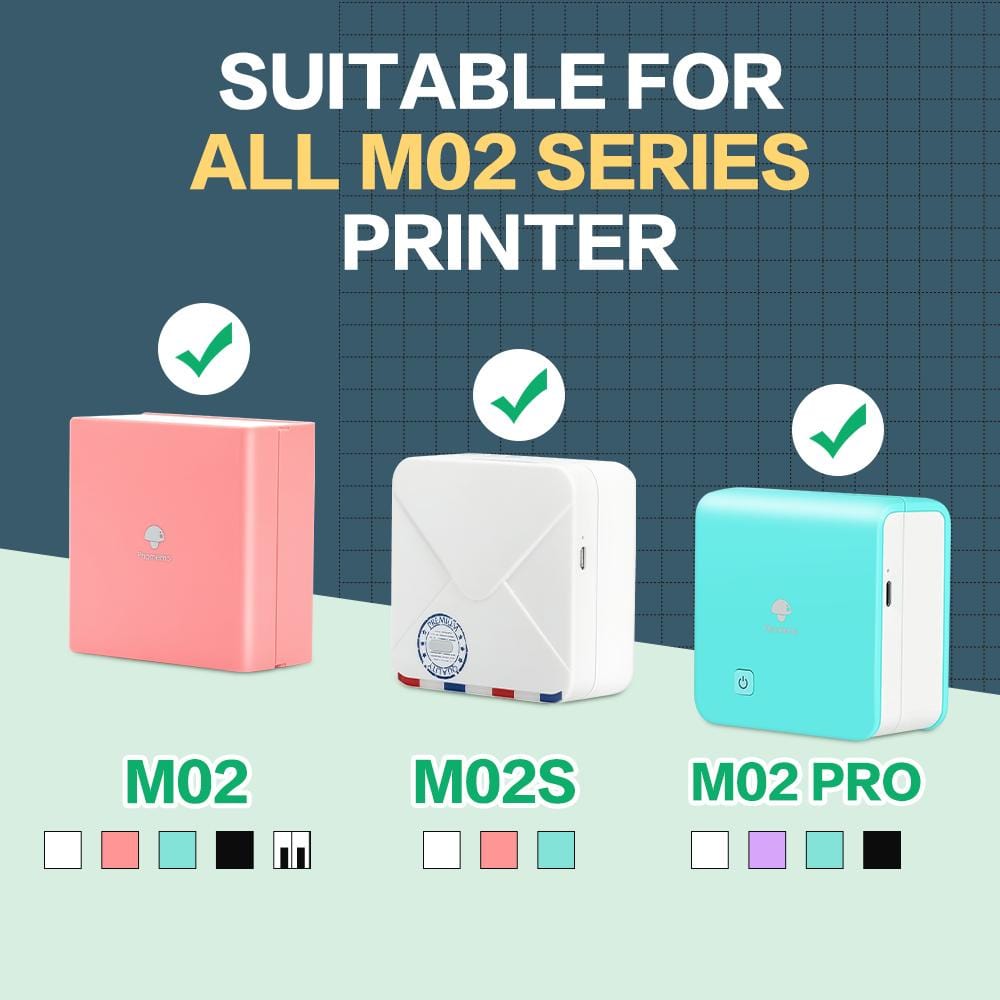 Phomemo M02/M02S/M02 Pro Printer Transparent Sticker Thermal Paper