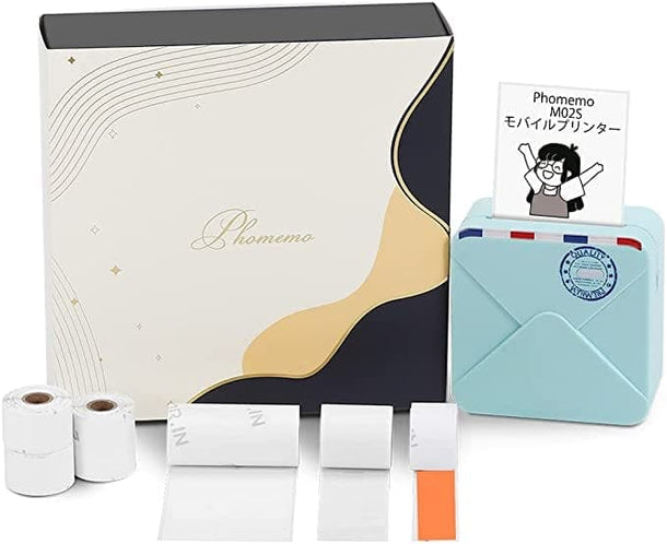 Phomemo M02S Bundle Gift Suite - Pocket Thermal Printer with 6 Rolls Label