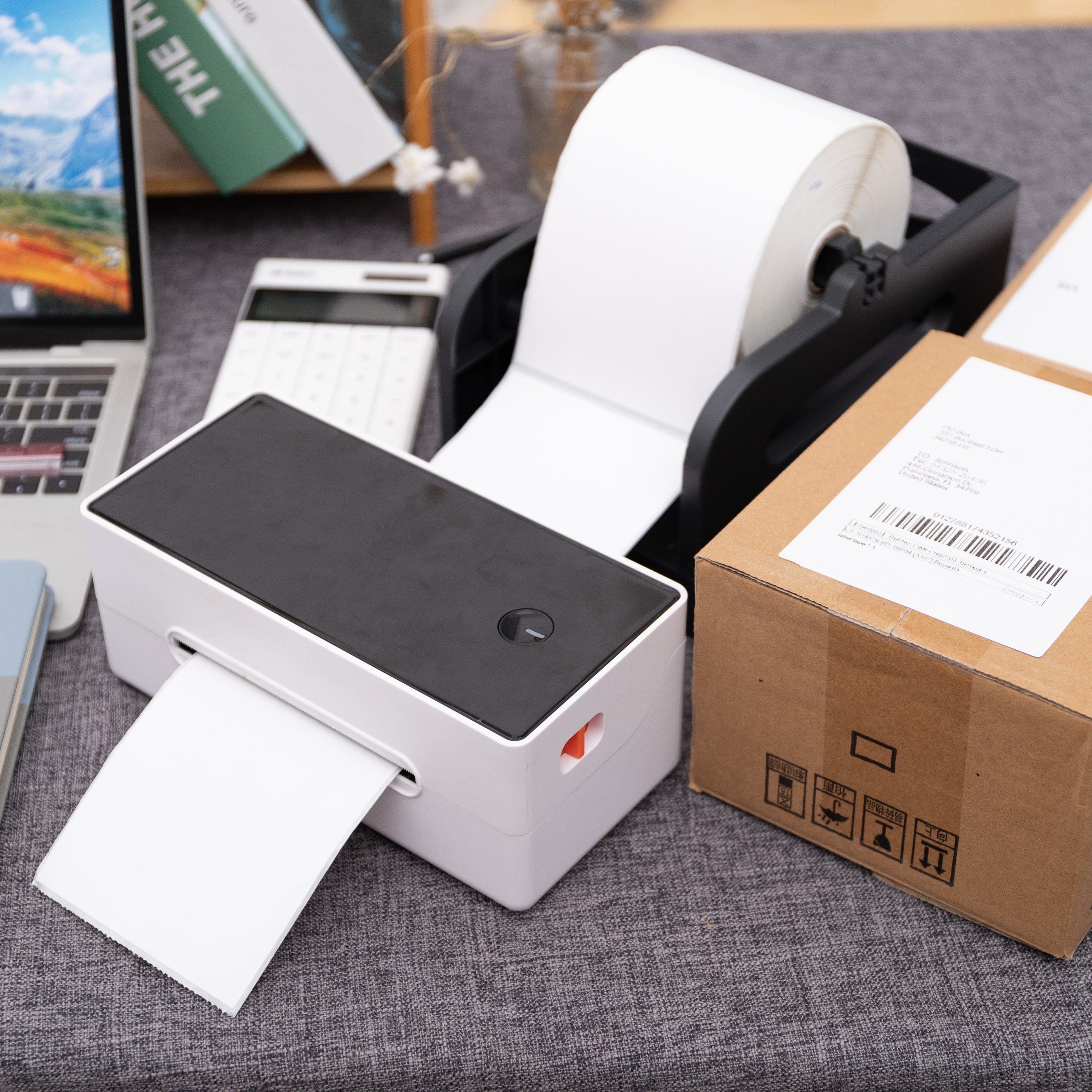 Phomemo PM-246 Shipping Label Printer Label Holder for Rolls and Fan ...